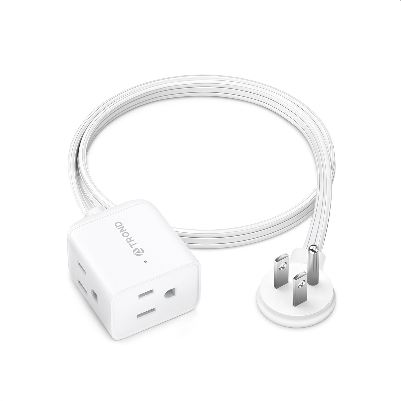 Flat Extension Cord, Left Angled Flat Plug Power Strip – TROND
